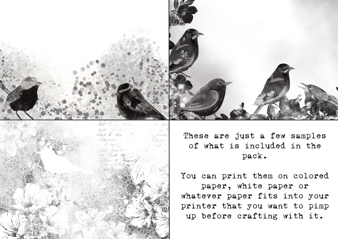 INK SAVING BACKGROUNDS - Printable, Digital Papers, Junk Journal ...