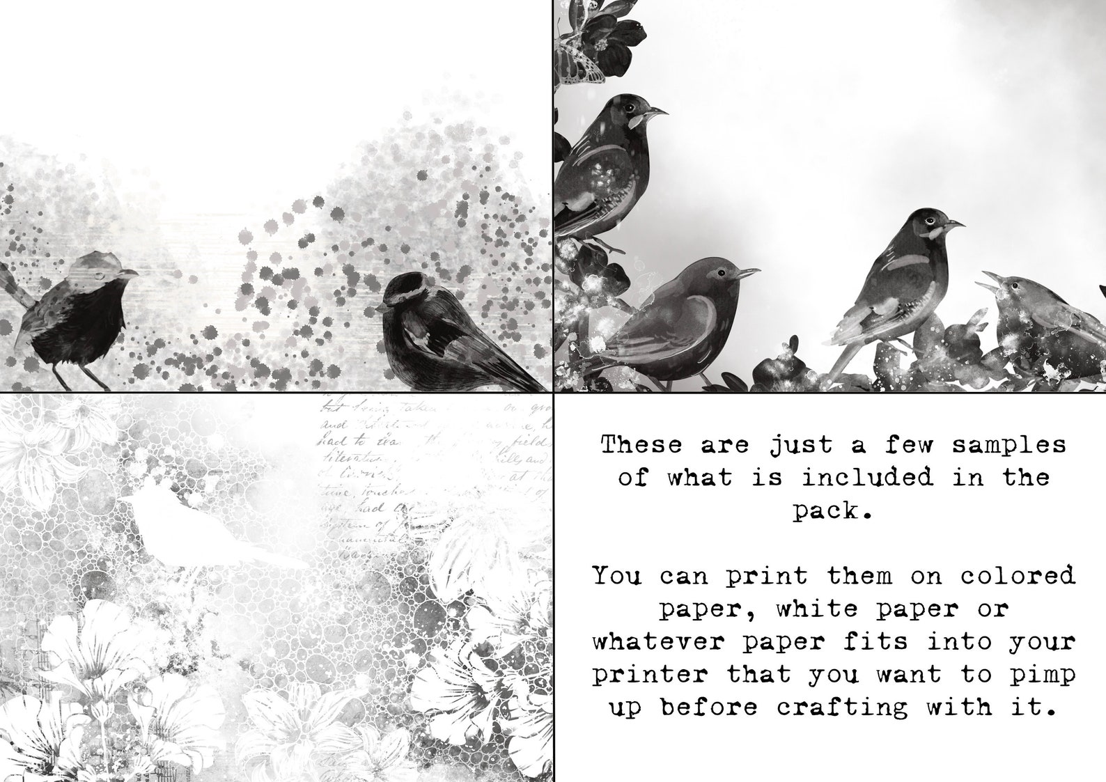 INK SAVING BACKGROUNDS - Printable, Digital Papers, Junk Journal ...