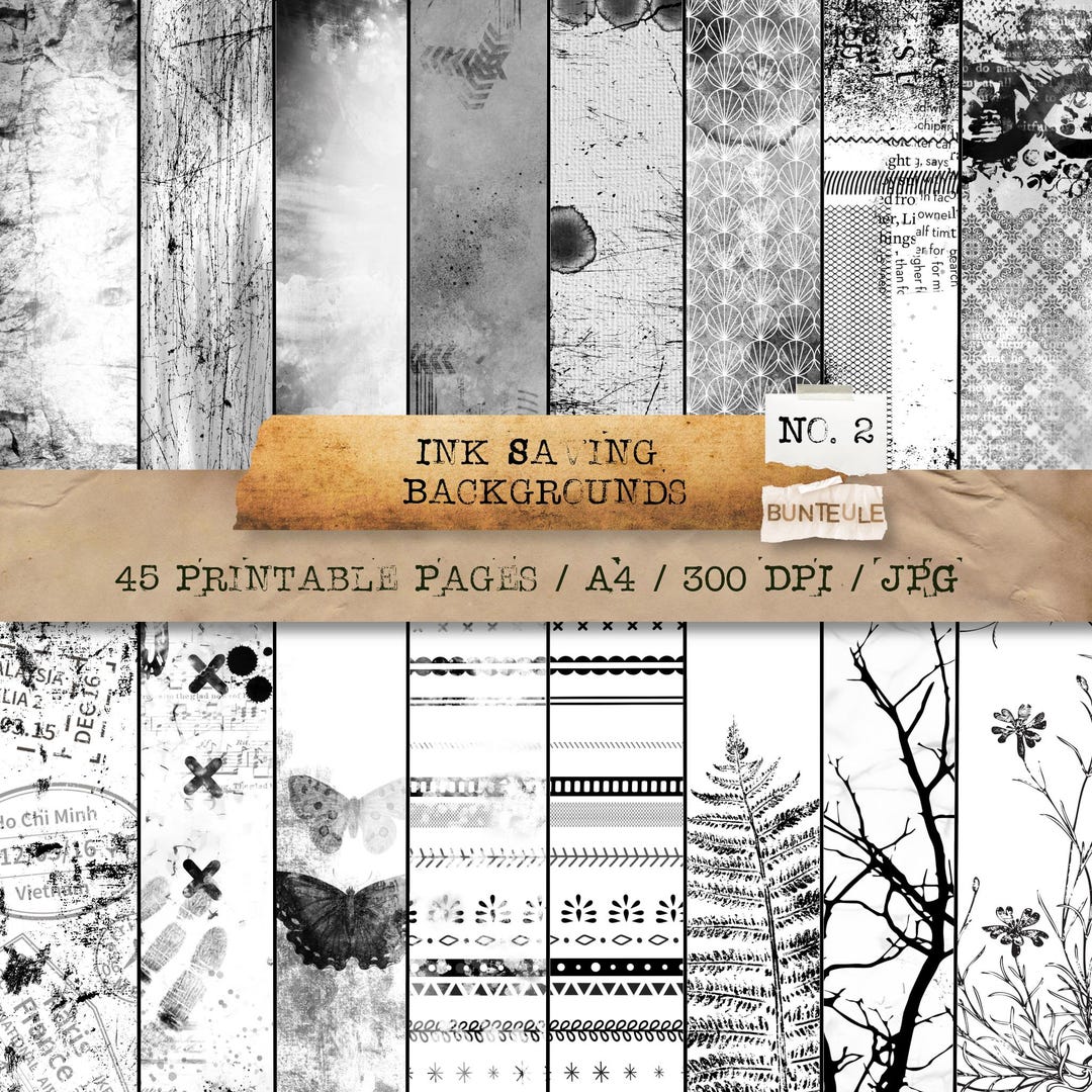 INK SAVING BACKGROUNDS 2 - Printable, Digital Paper, Collages, Junk ...