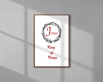 Buy Jesus Christ King of Kings Printable Wall Art Online in India - Etsy