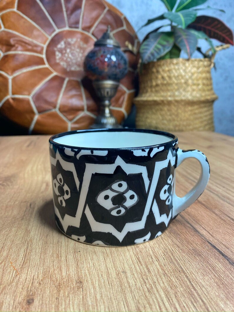 Moroccan Handmade Coffee Mug - A Blend of Artistry and Elegance | 600ml ...