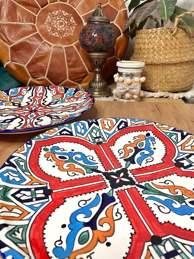 Hand-painted Moroccan Serving Plates High Quality Handcrafted Plate ...