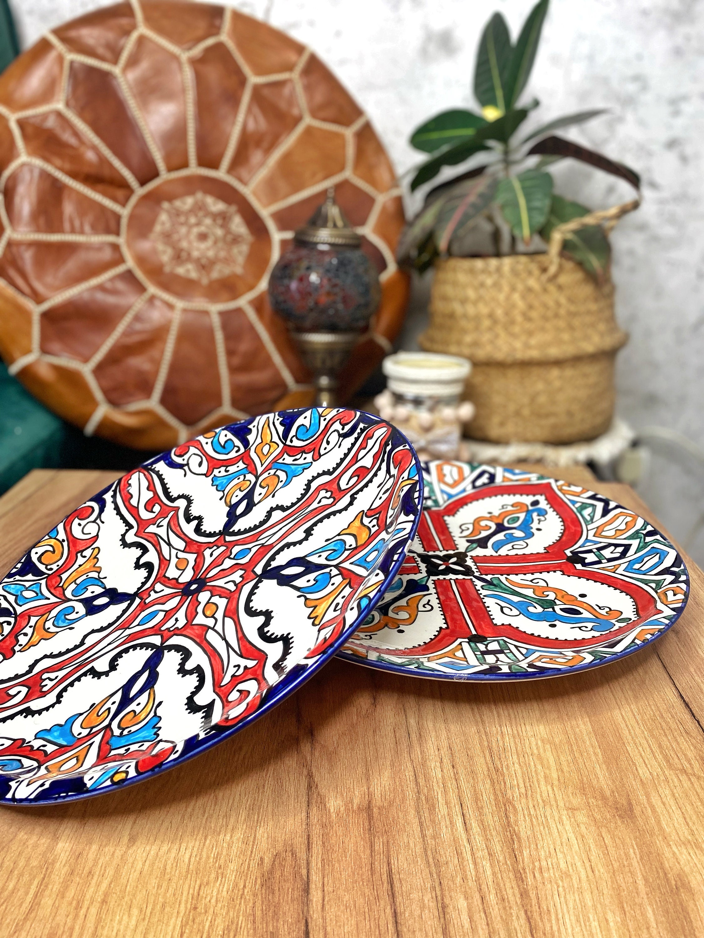 Hand-painted Moroccan Serving Plates | High Quality Handcrafted Plate ...