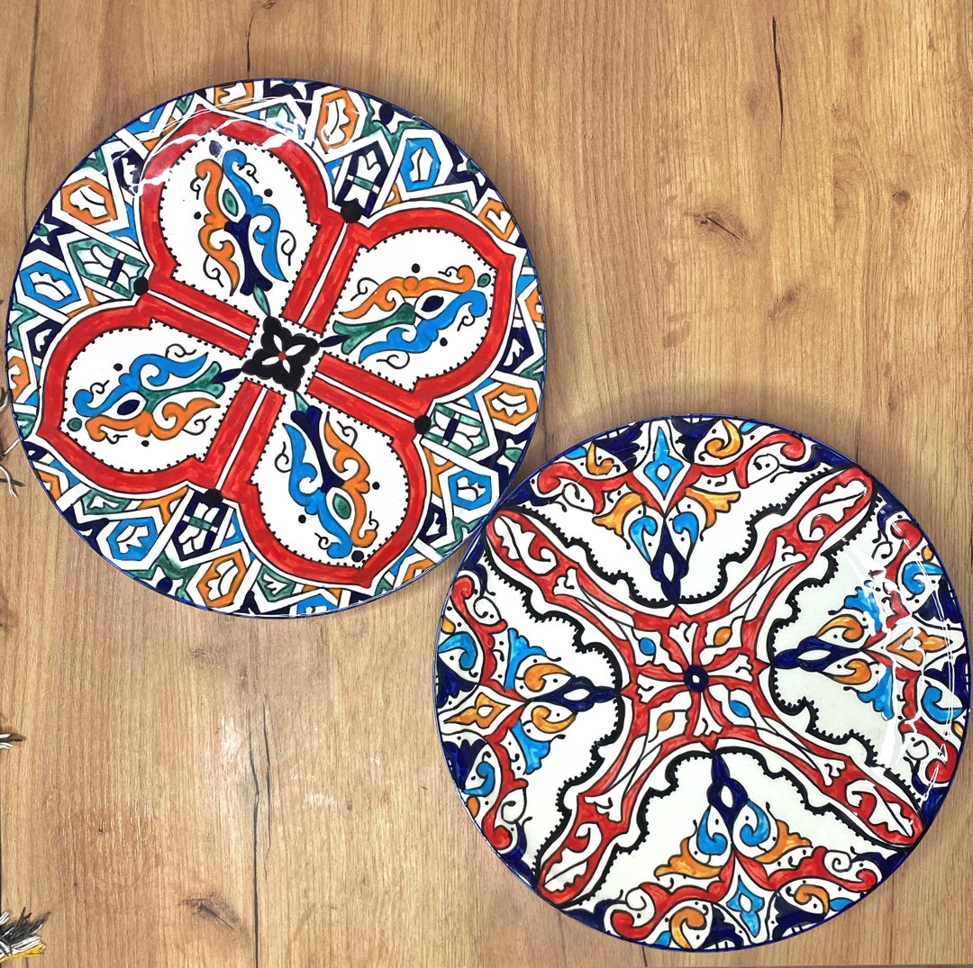 Hand-painted Moroccan Serving Plates | High Quality Handcrafted Plate ...