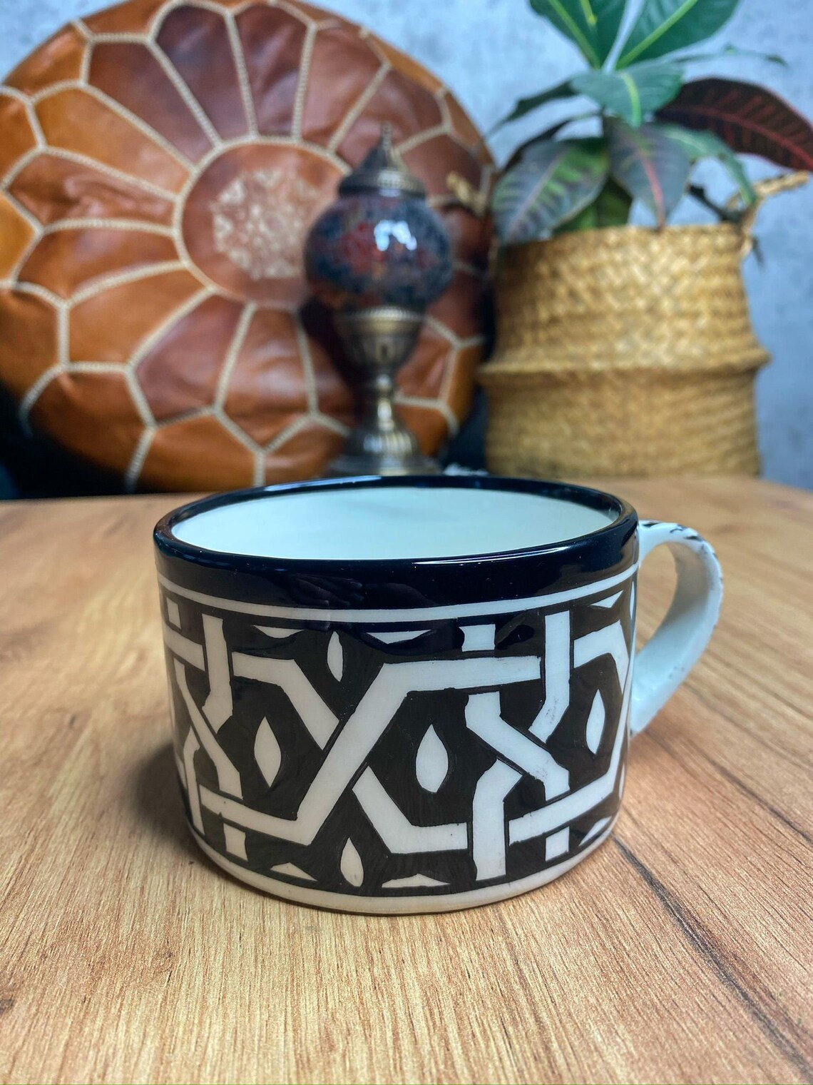 Moroccan Handmade Coffee Mug - A Blend of Artistry and Elegance | 600ml ...