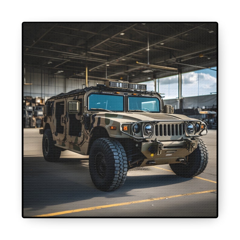 Military Humvee 4X4 Modern Painting Wall Art Canvas Mancave Office Room ...