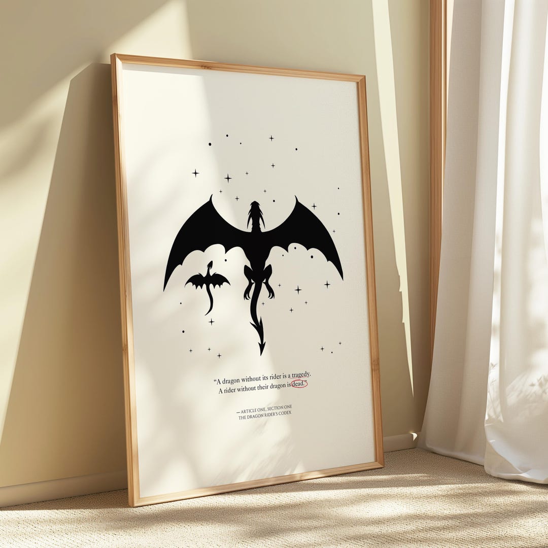 Fourth Wing Print Art Poster • Violets Dragons Poster • Digital Posters ...