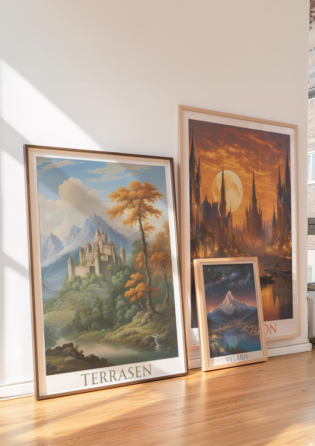 Velaris Terrasen & Lunathion Maasverse Digital Wall Art Print Set Wall ...