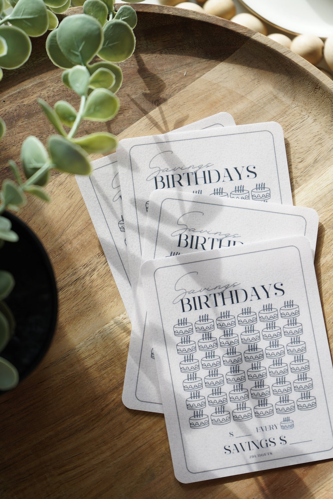 Mini Birthday Savings Celebrations Challenges Birthday Money Tracker ...