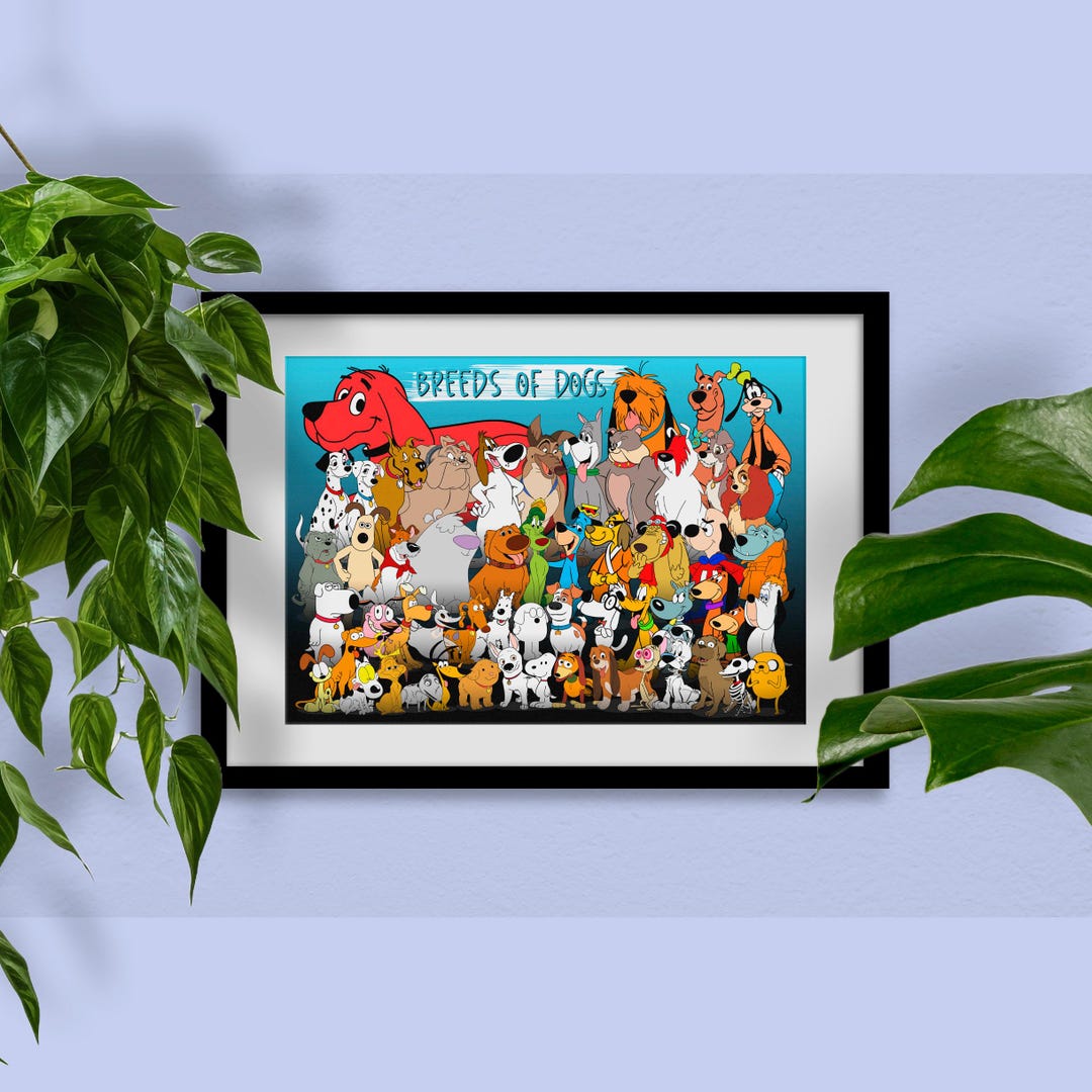 Breeds of Dogs Cartoons - Etsy
