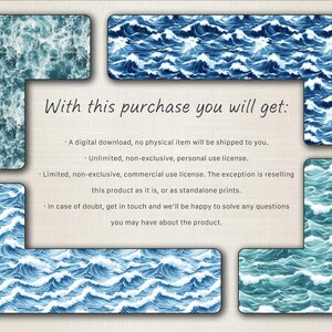 Sea Waves Seamless Digital Paper | 36 Ocean-themed Patterns for ...