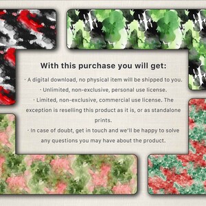 Watercolor Splashes Digital Papers SET 1 - Seamless Patterns Digital ...