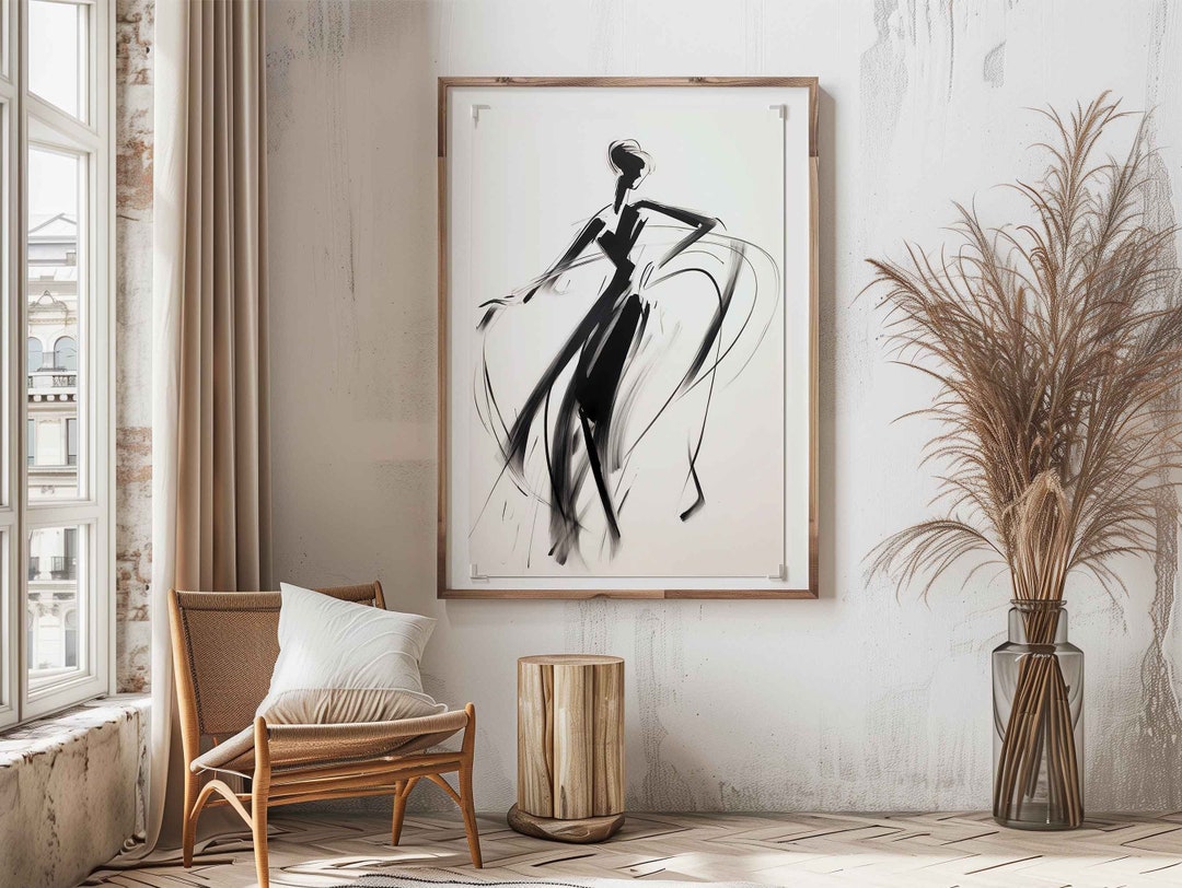 Woman Ink Art - Modern Luxury Art Digital Download - A24013 - Etsy