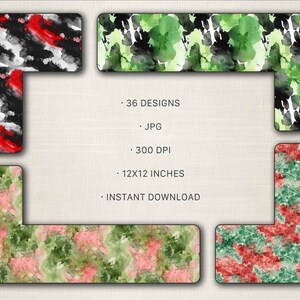 Watercolor Splashes Digital Papers SET 1 - Seamless Patterns Digital ...