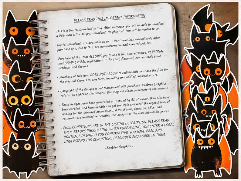 16 Halloween Silly Bats Clipart Set | Cute and Spooky Digital Download ...