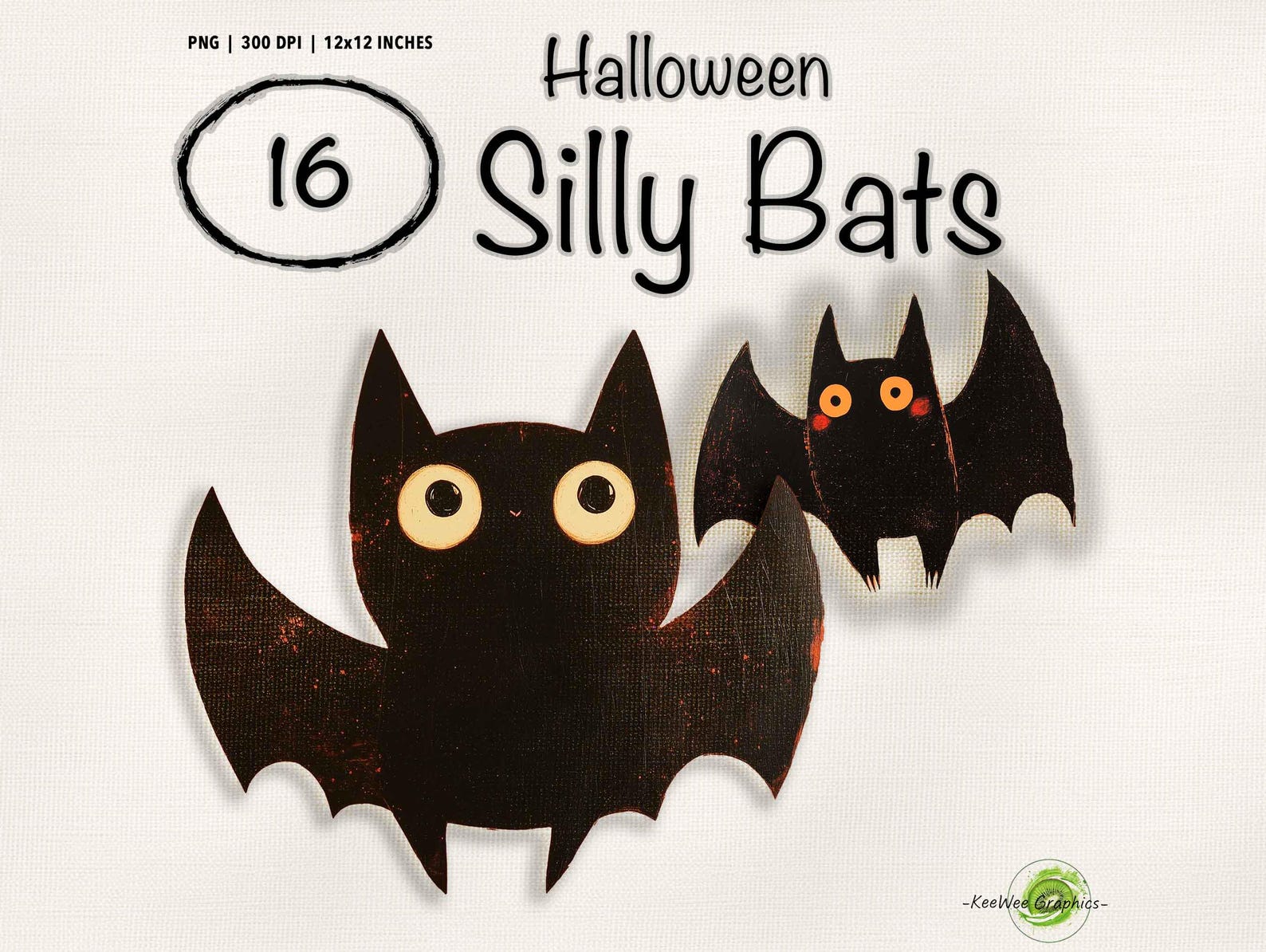 16 Halloween Silly Bats Clipart Set | Cute and Spooky Digital Download ...