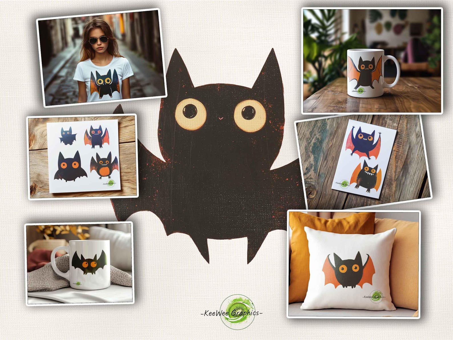 16 Halloween Silly Bats Clipart Set | Cute and Spooky Digital Download ...