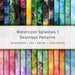 Watercolor Splashes Digital Papers SET 1 - Seamless Patterns Digital ...