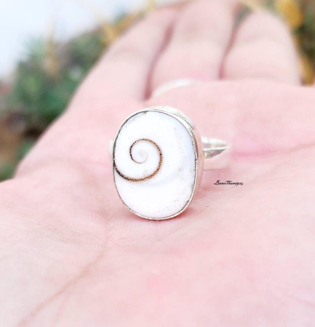 Handmade Shiva Eye Shell Ring: 925 Sterling Silver Statement Ring - Etsy