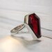 Red Garnet Coffin Ring: 925 Sterling Silver Statement Ring - Etsy