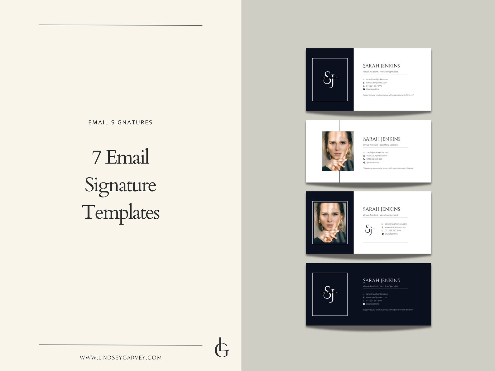 Modern Email Signature Templates for Canva | Professional Email Sign ...