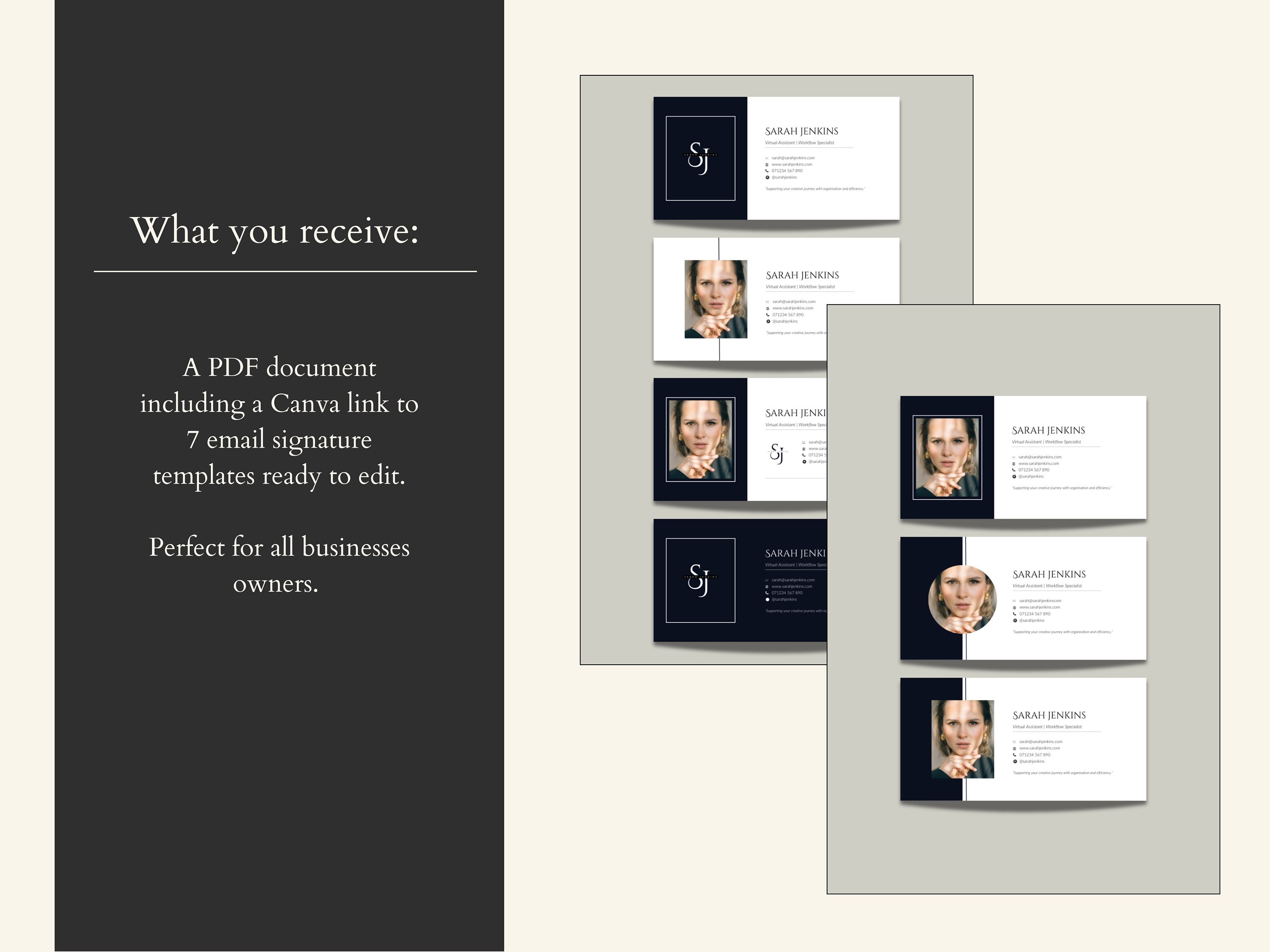 Modern Email Signature Templates for Canva | Professional Email Sign ...
