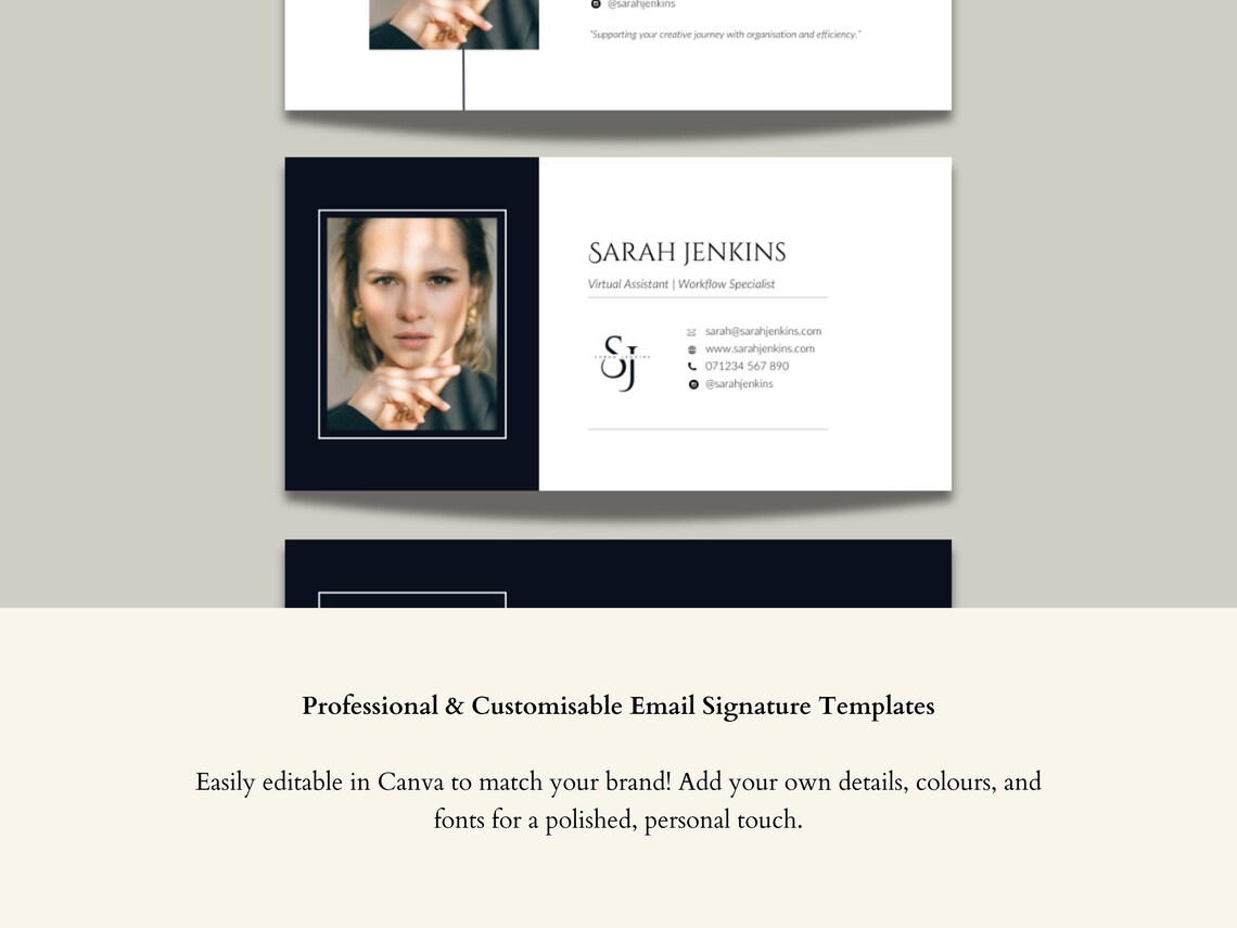 Modern Email Signature Templates for Canva | Professional Email Sign ...