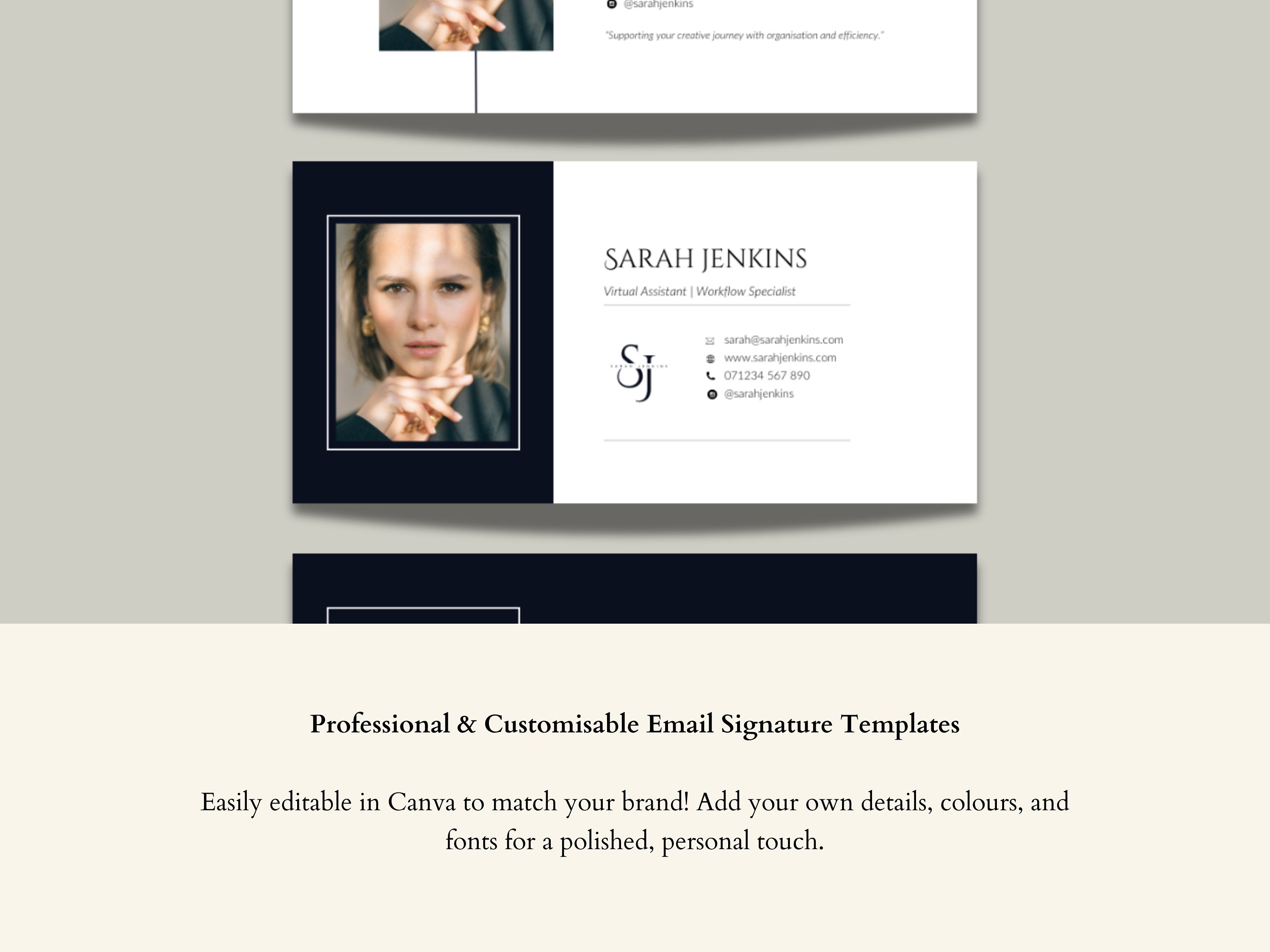 Modern Email Signature Templates for Canva | Professional Email Sign ...