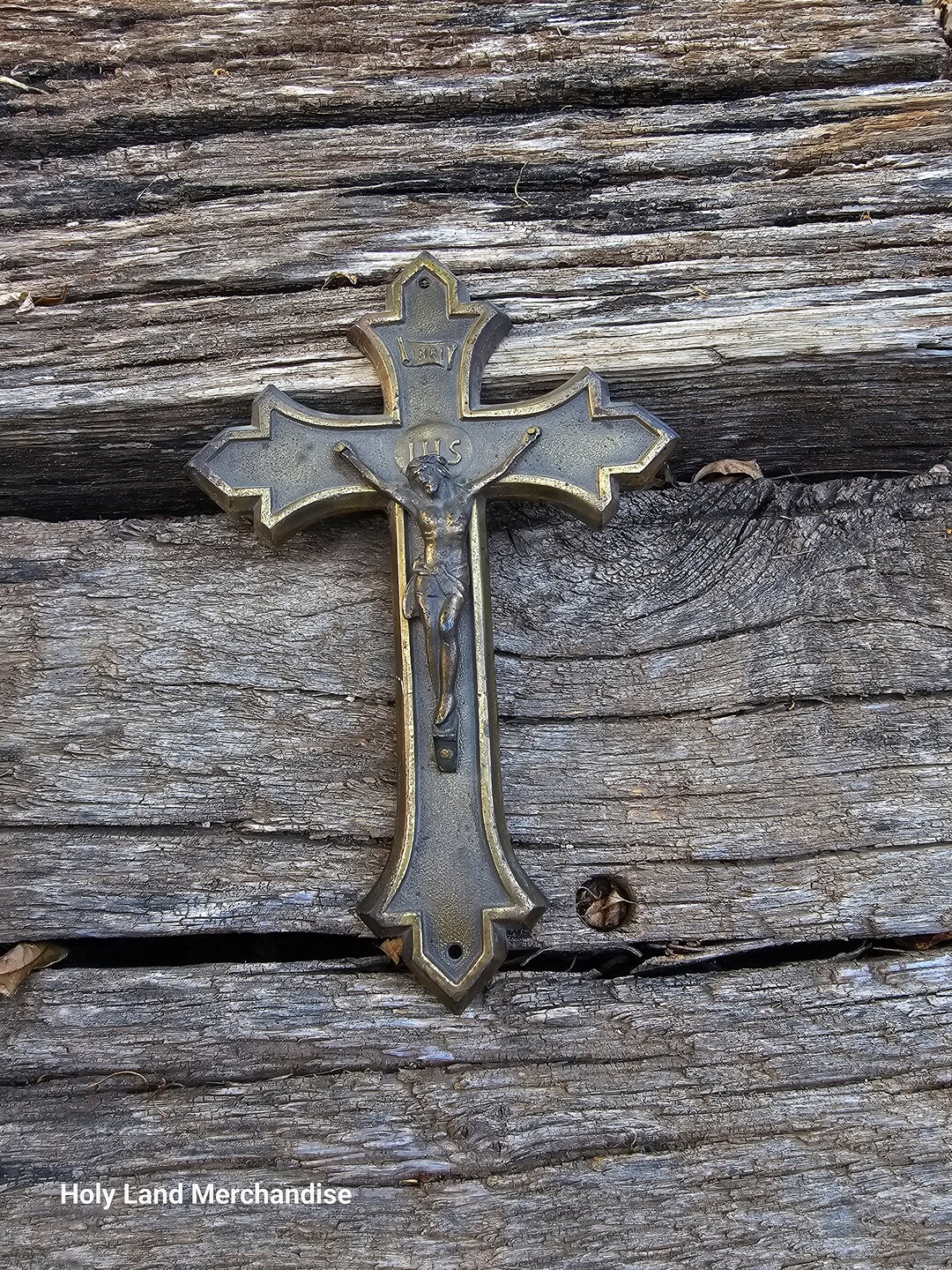 Gold Painted Metal Cross From the 80s Only 1 Iten in Stock an Antique ...