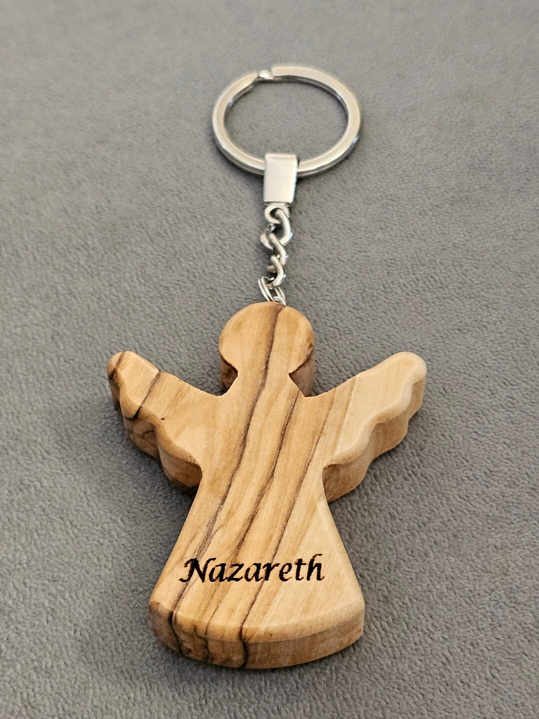 Angel Keychain Olive Wood Made in Nazareth, the Holy Land - Etsy