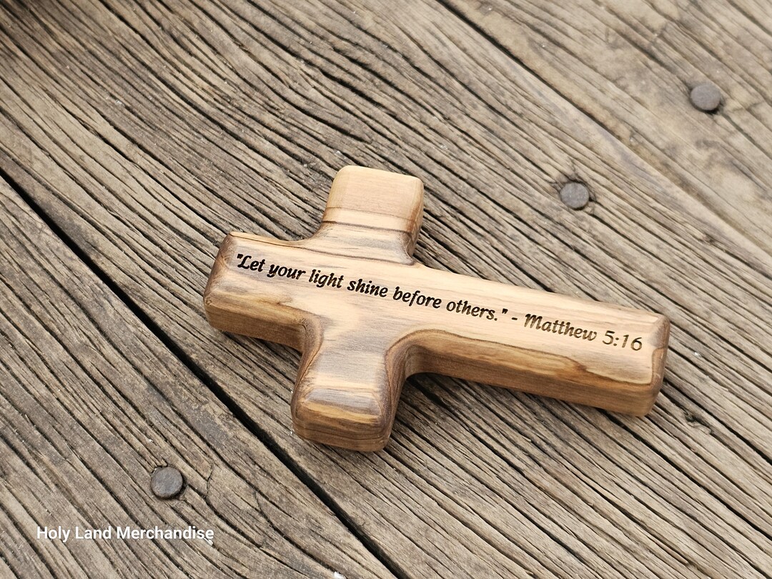 A Small and Special Hand Made Cross Made of Olive Wood With Your ...