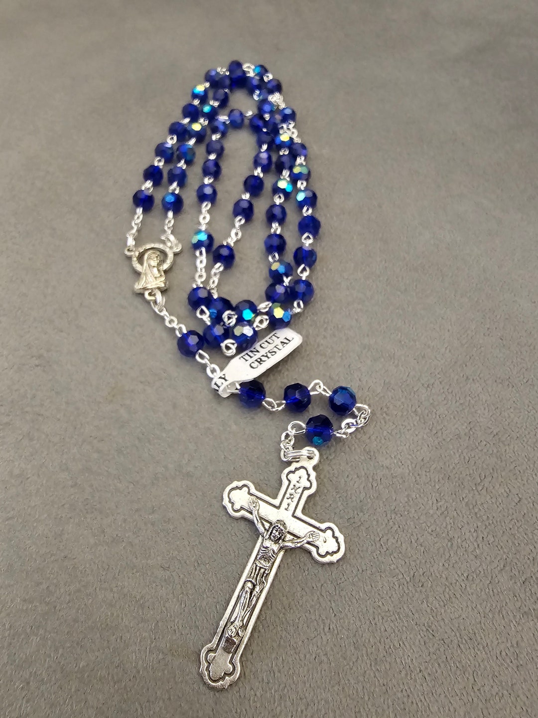 Blue Glass Rosary 6mm Beads - Etsy