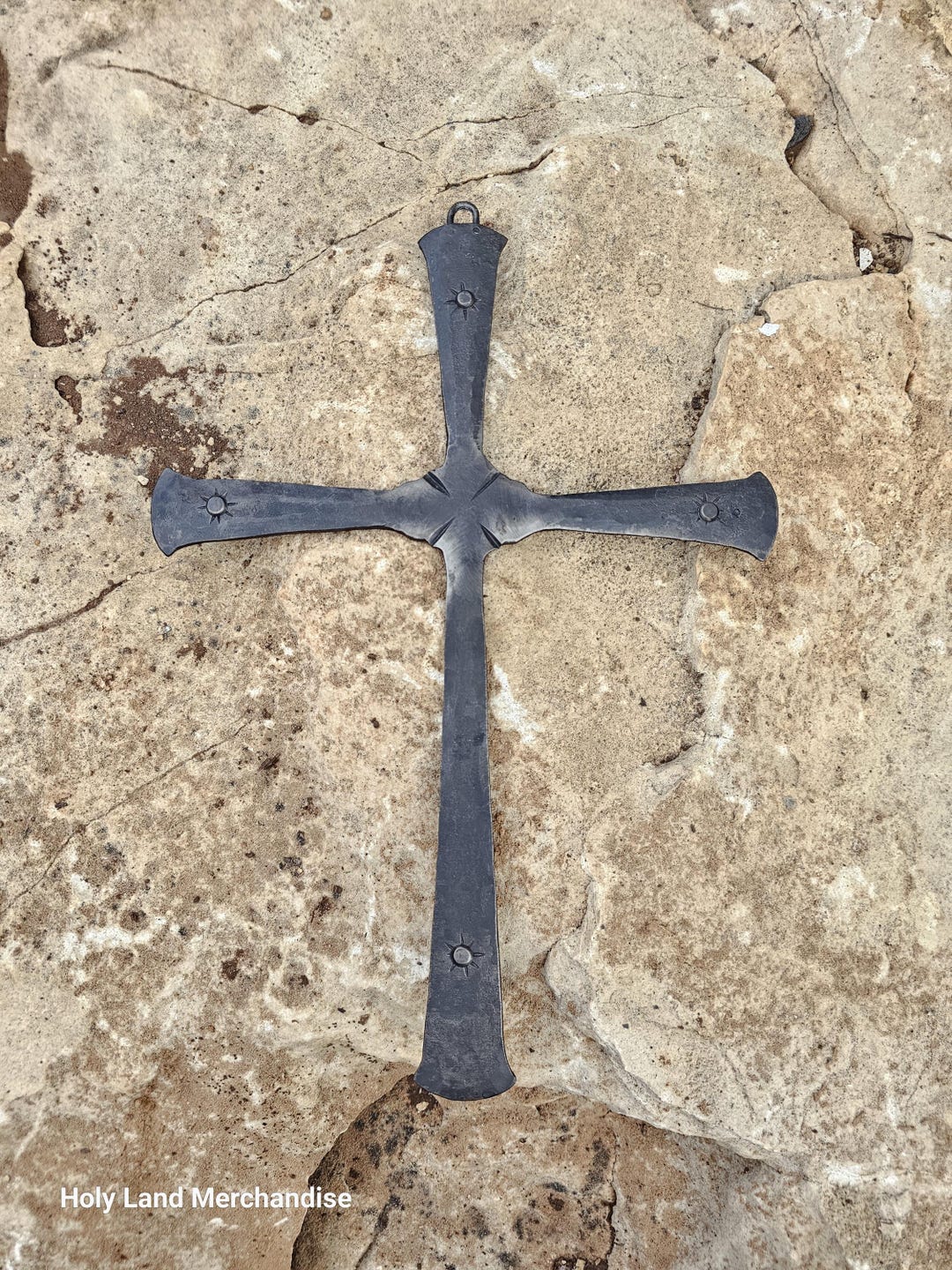Authentic Hand-forged Wrought Iron Wall Cross - Vintage European ...