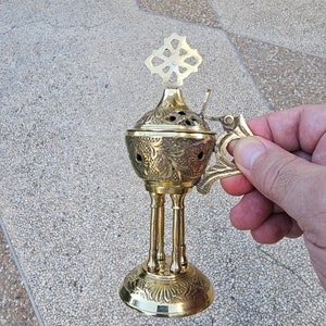 Christian Incense Burner From the Holy Land Height 15 Cm the Burner ...