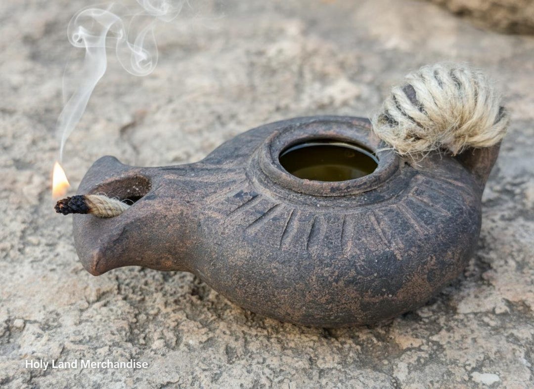 Biblical Clay Oil Lamp | “your Word is a Lamp to My Feet and a Light to ...