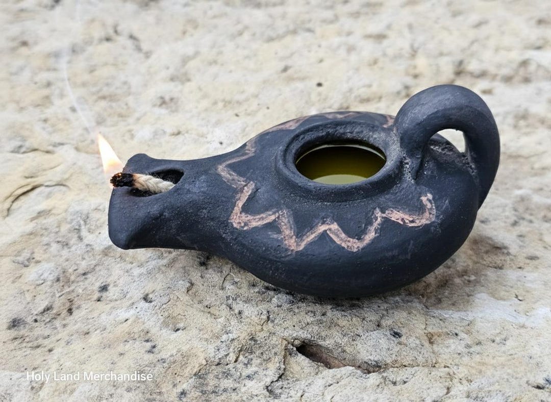 Biblical Clay Oil Lamp - Etsy