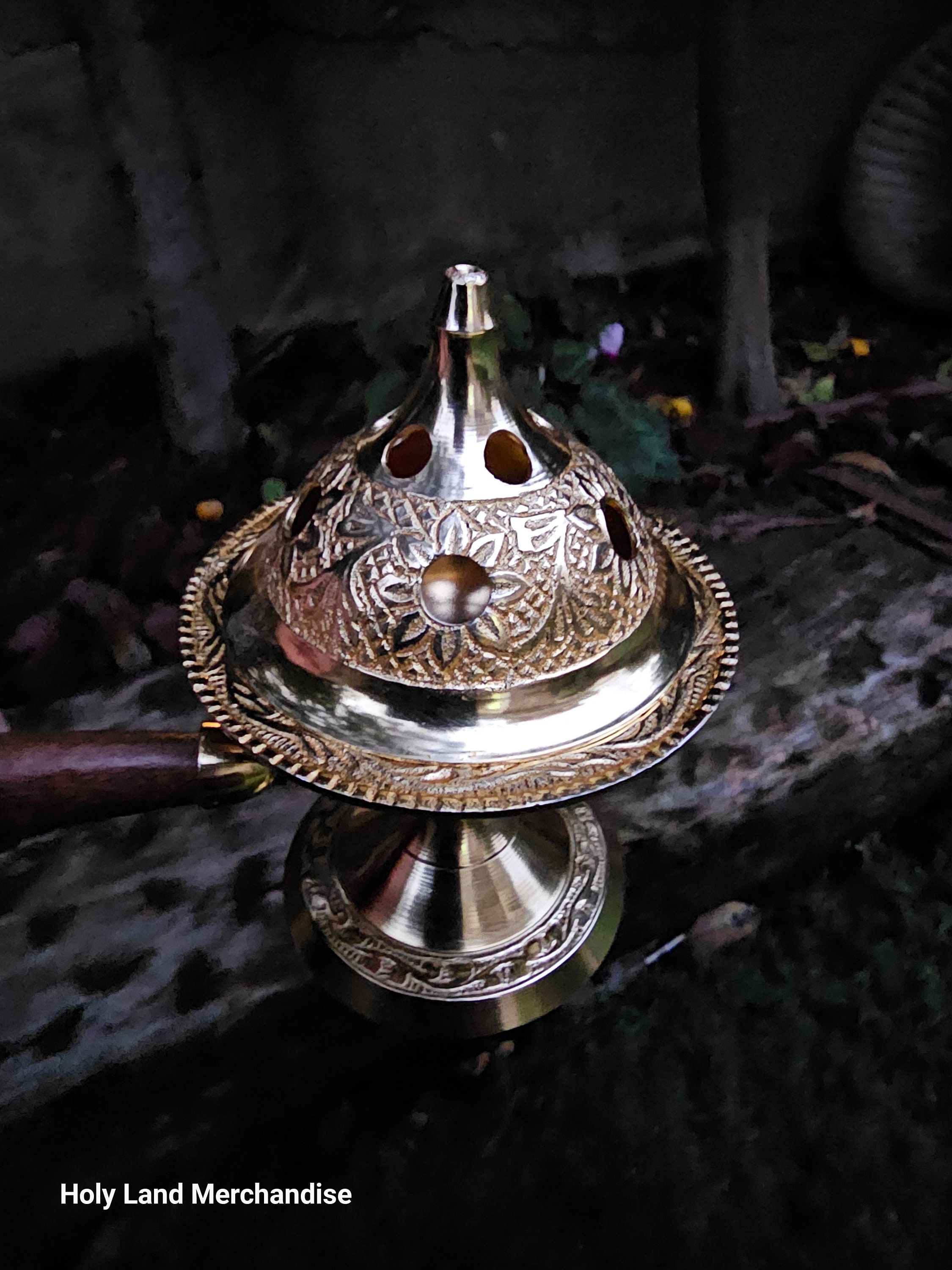 Christian Incense Burner From the Holy Land Brass Height 13 Centimeters ...