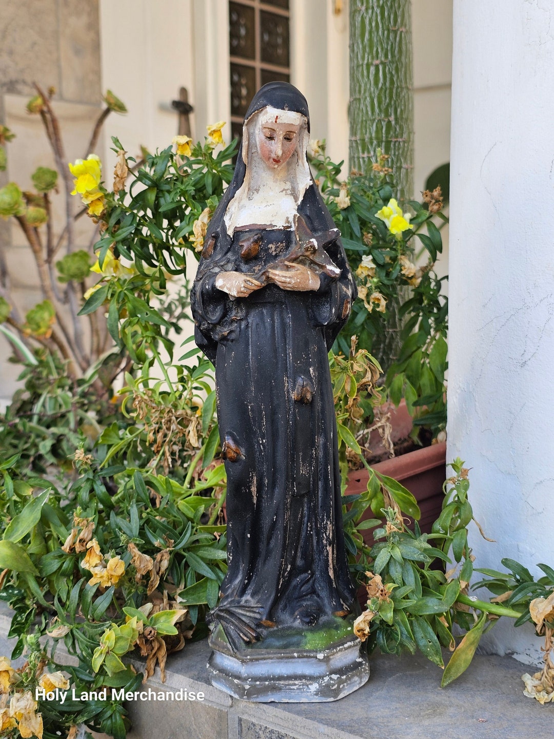 Religious Antique Vintage Statue Made of Plaster Hand Painted From the ...
