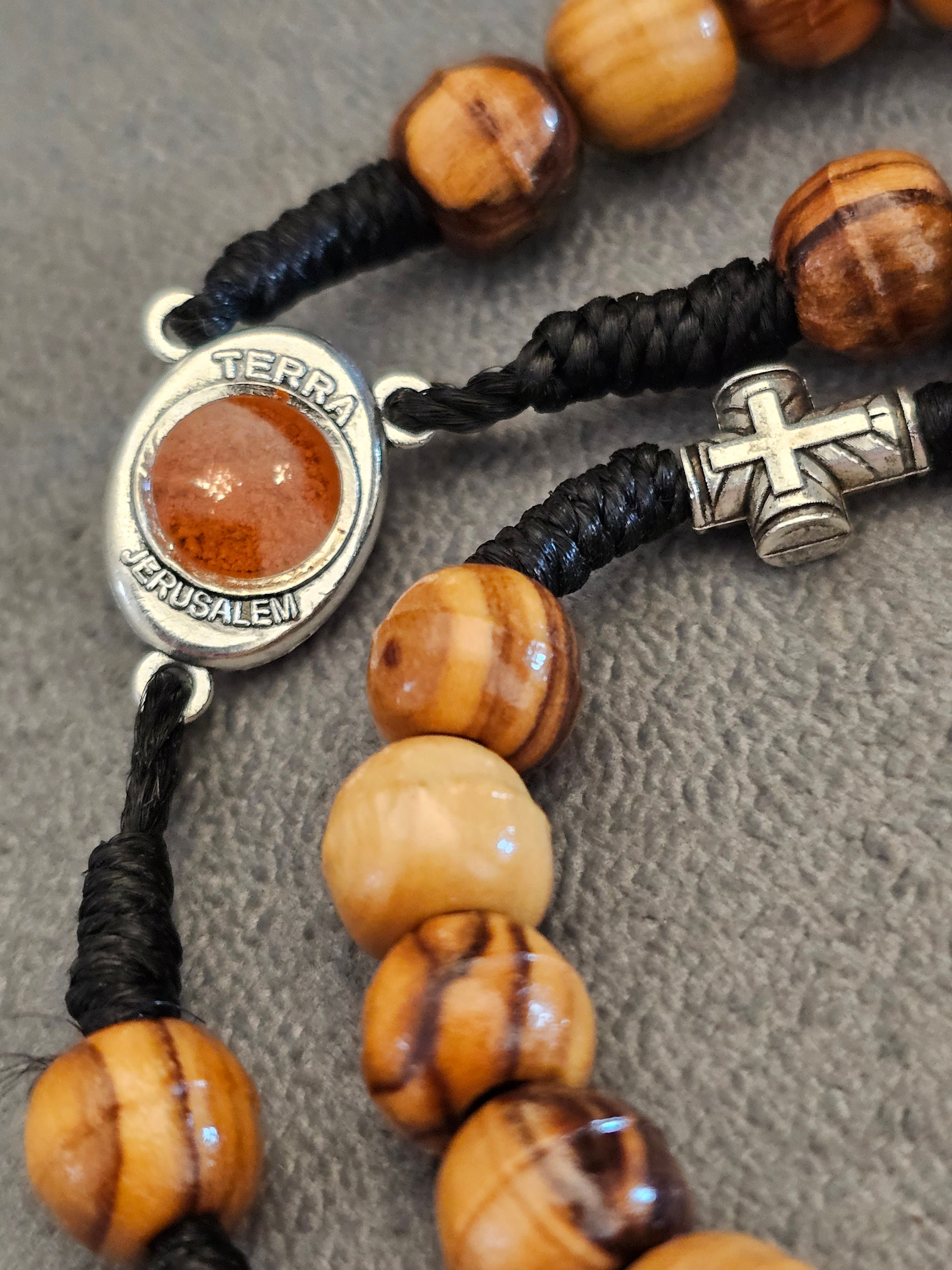 Olive Wood Rosary From Bethlehem Made and Blessed in the Holy - Etsy
