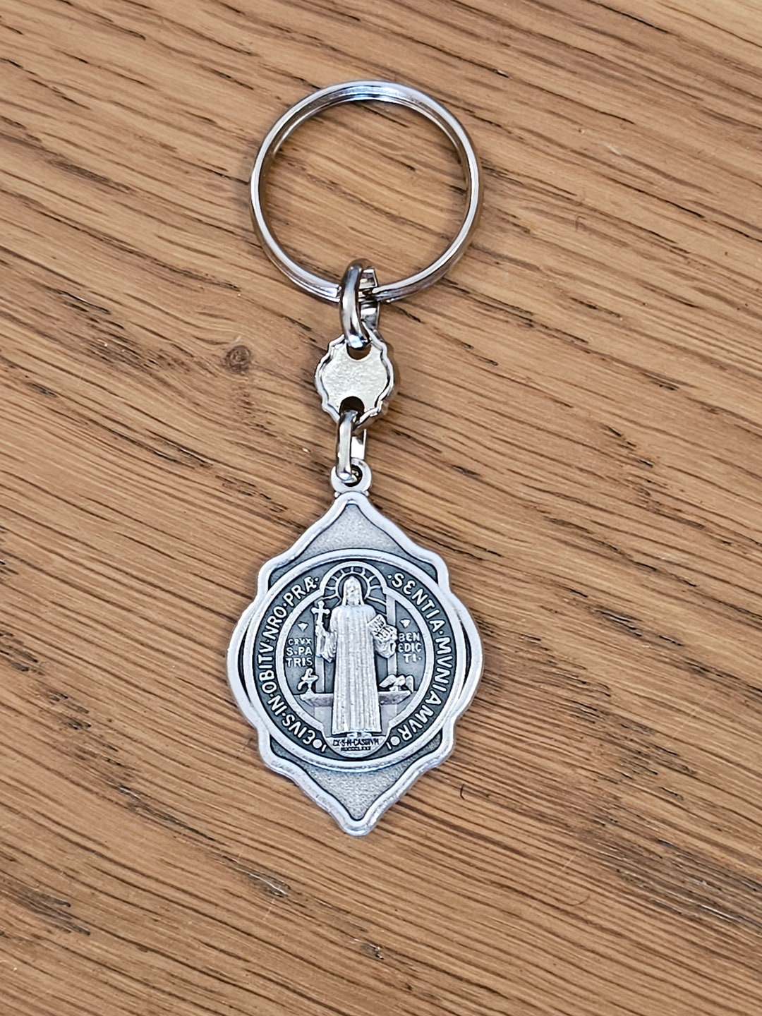 Holy Land Saint Benedict Medal Key Chain - Etsy