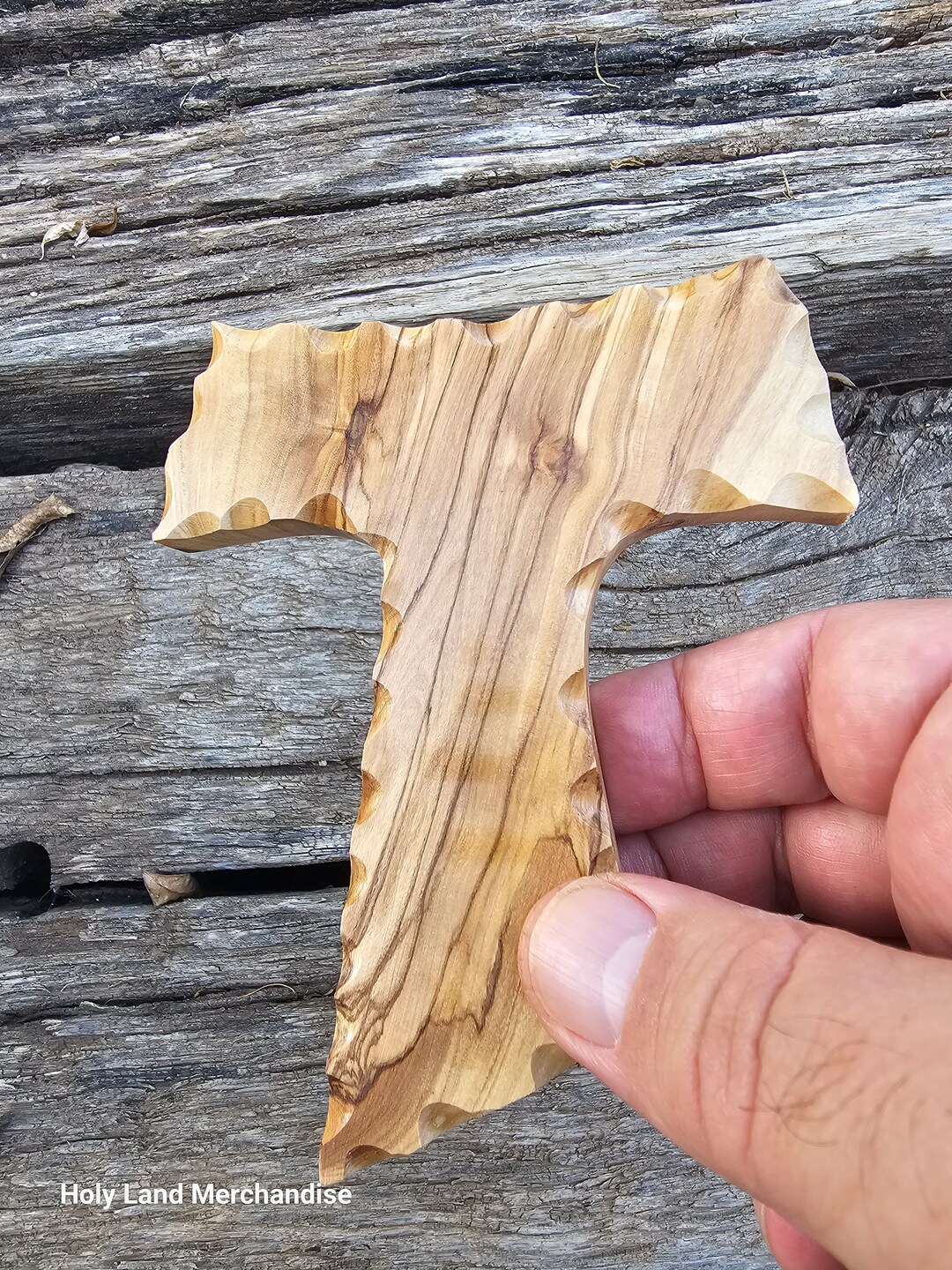 Handmade 12cm Tau Cross Jerusalem Olive Wood, Unique Faith Gif - Etsy