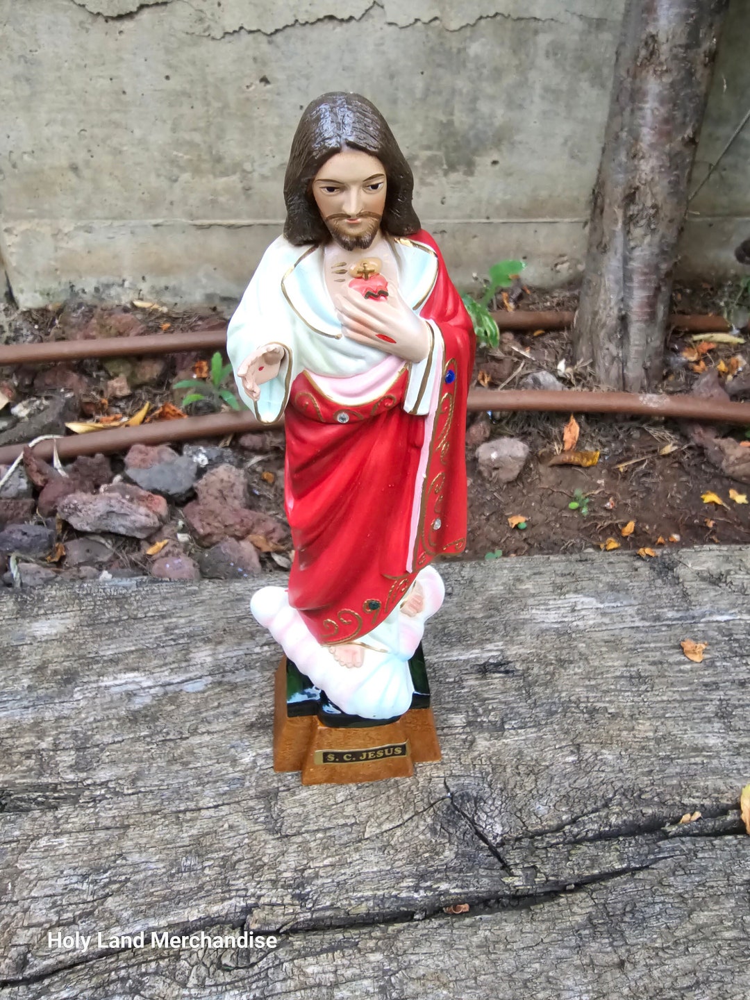 A 22 Cm Hand Painted Statue of Jesus From the Holy Land - Etsy