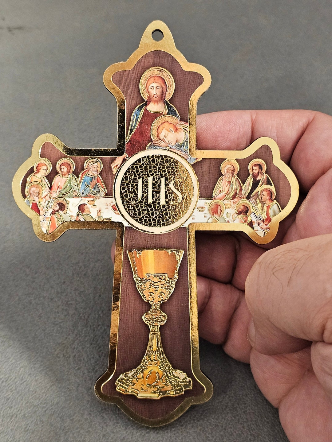 Holy Communion Cross Goblet and Last Supper - Etsy