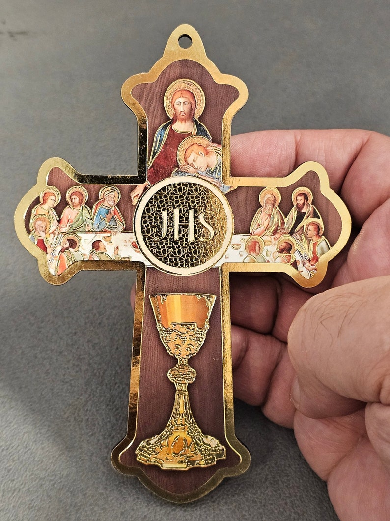 Holy Communion Cross Goblet and Last Supper - Etsy