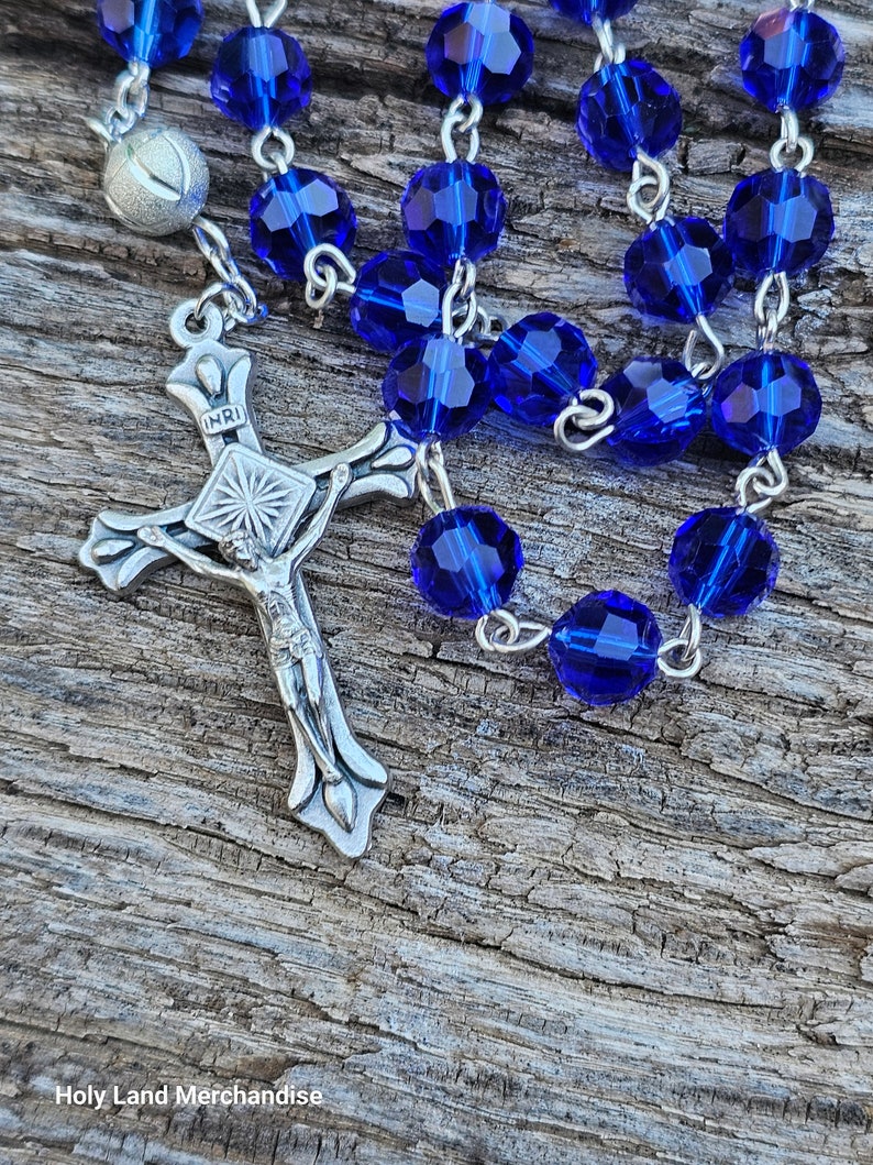 Blue Crystal Rosary Can Be Worn Gift for Her - Etsy