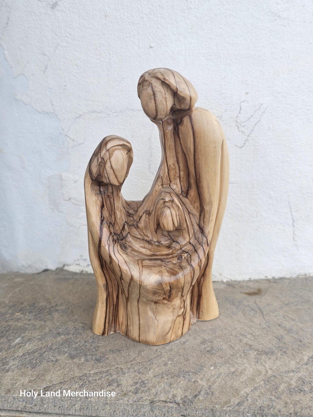 Beautiful Holy Family Statue, 15 Cm, Hand-carved Artwork Made Entirely ...