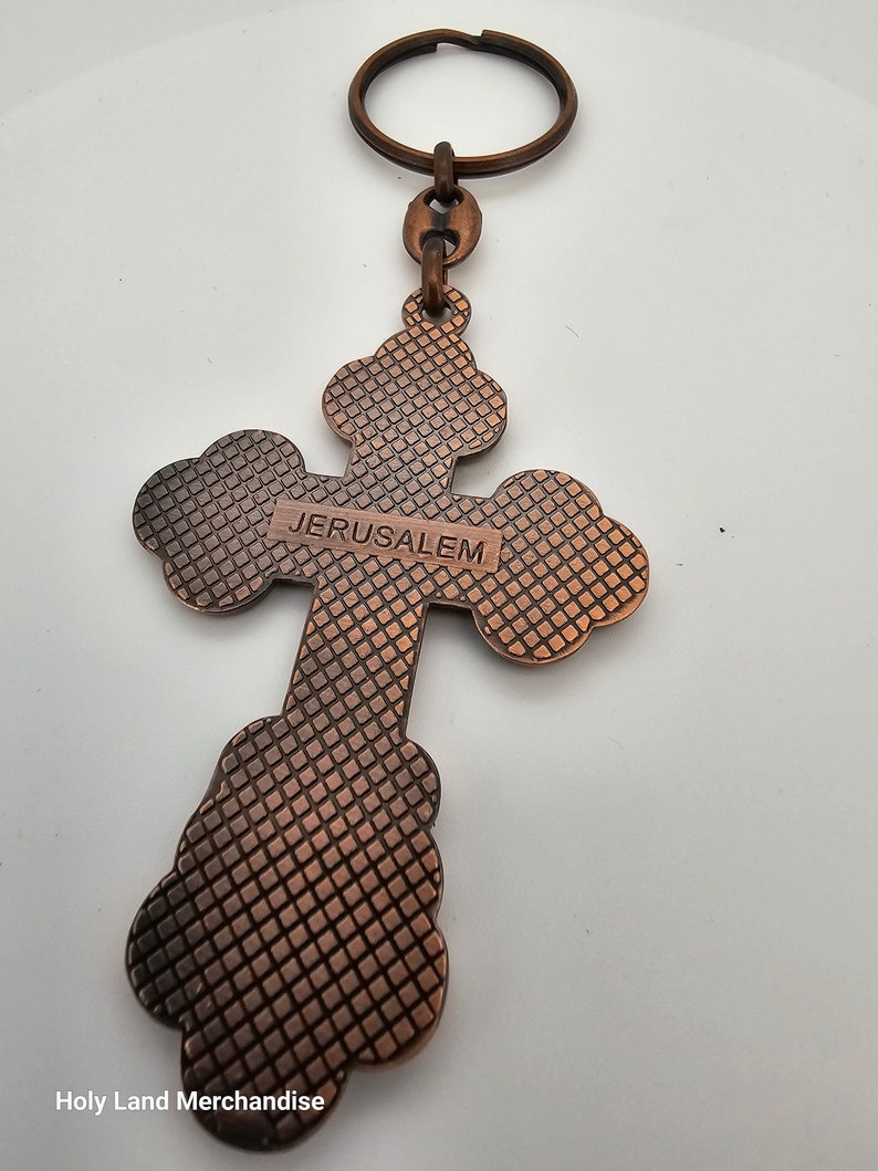 Big Cross Keychain Catholic Key Chain From Jerusalem the Holy Land - Etsy