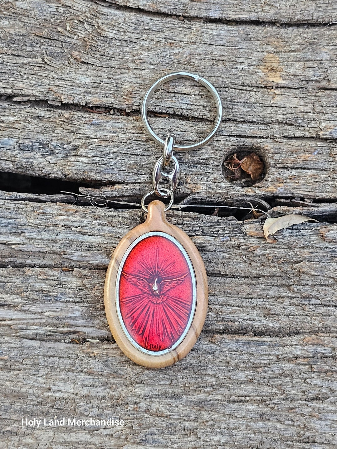 Handmade Olive Wood Key Ring From Jerusalem Holy Land | Christian Cross ...