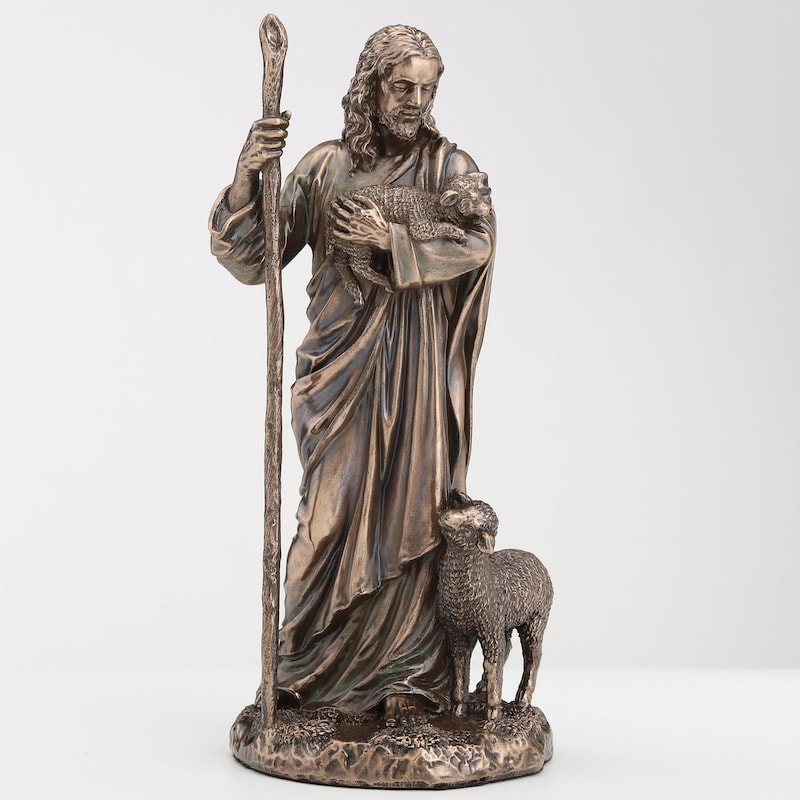 Lamb and Shepherd Figure - Etsy