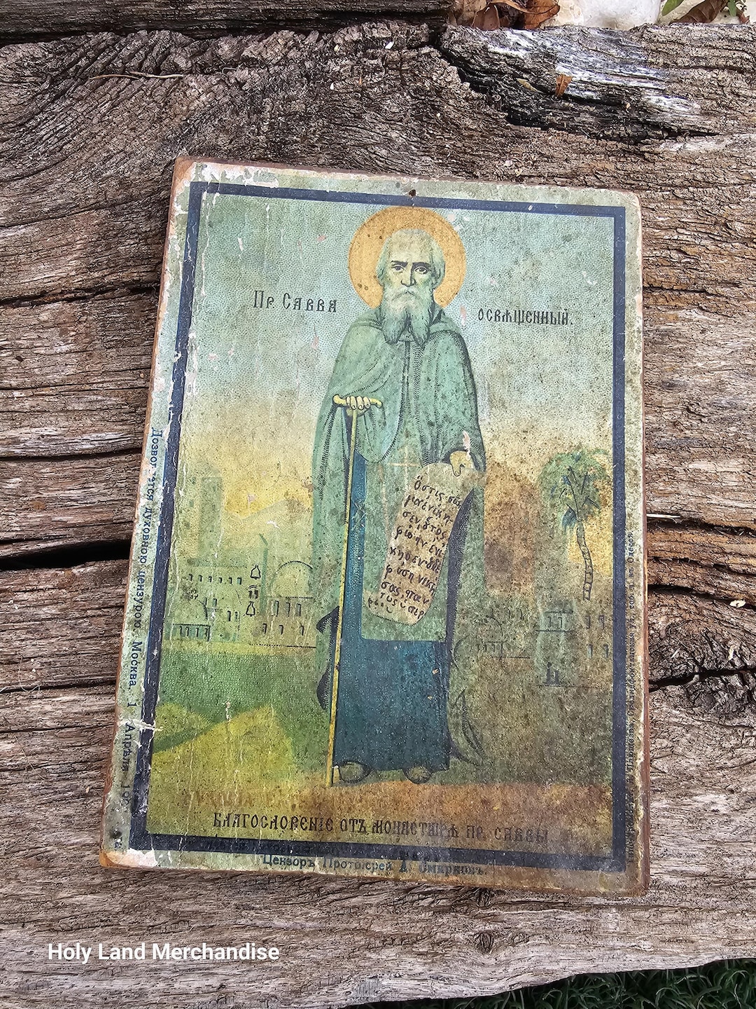 Antique Russian Icon of Saint Sabbas the Sanctified – Pre-1917 ...